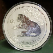 Silbermünze Lunar II - Tiger 2010 - 10 Kilo